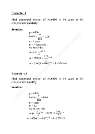 Multiple compound amount | PDF