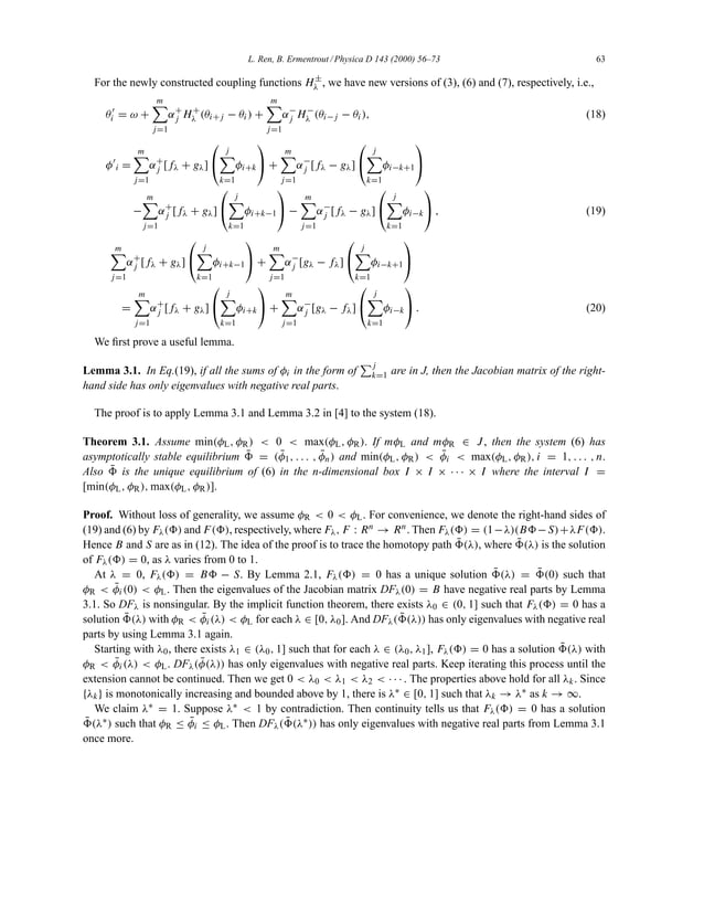 Phase locking in chains of multiple-coupled oscillators | PDF