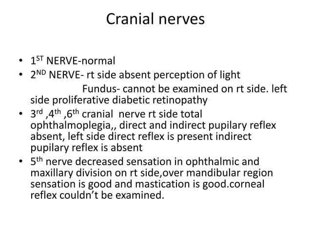 Multiple cranial nerve palsies | PPTX | Eye and Vision Conditions ...