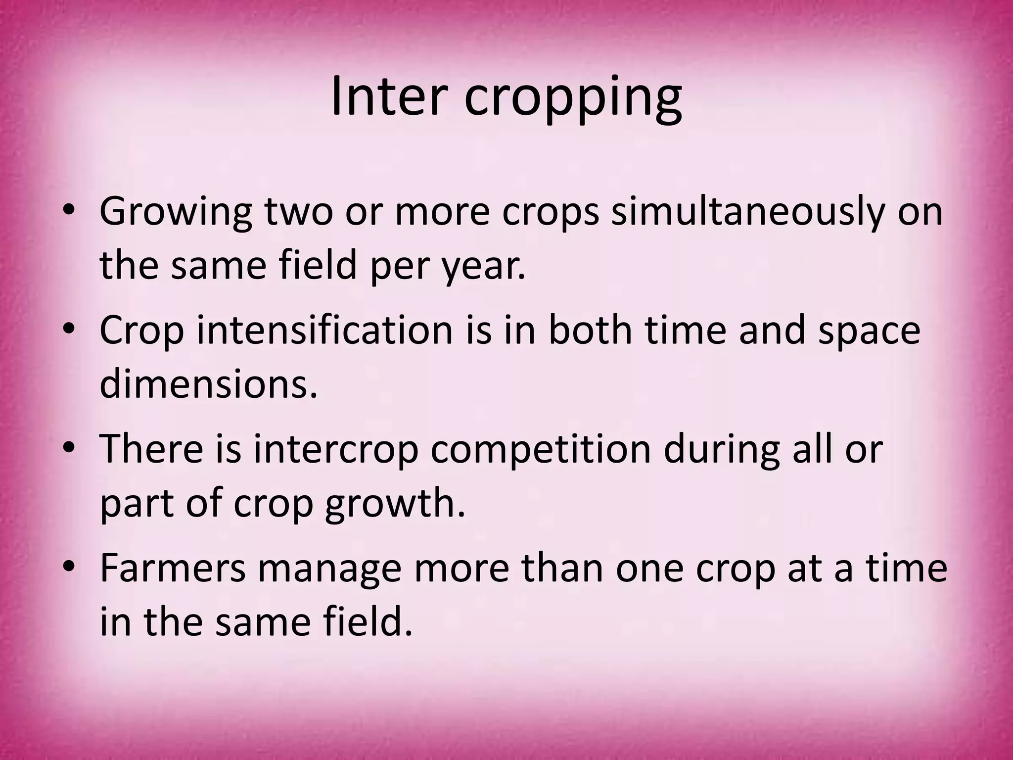 Multiple cropping systems | PPTX