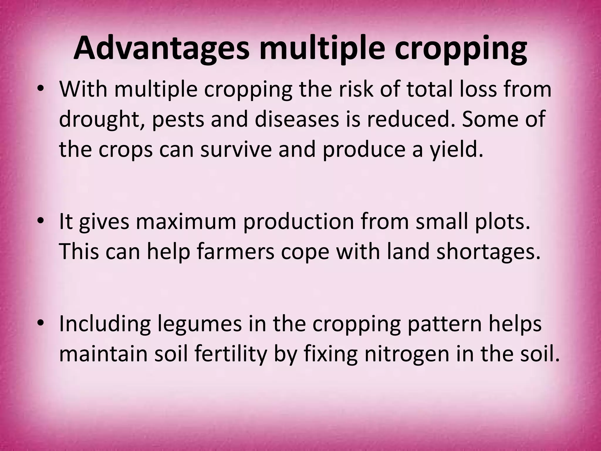 Multiple cropping systems | PPTX