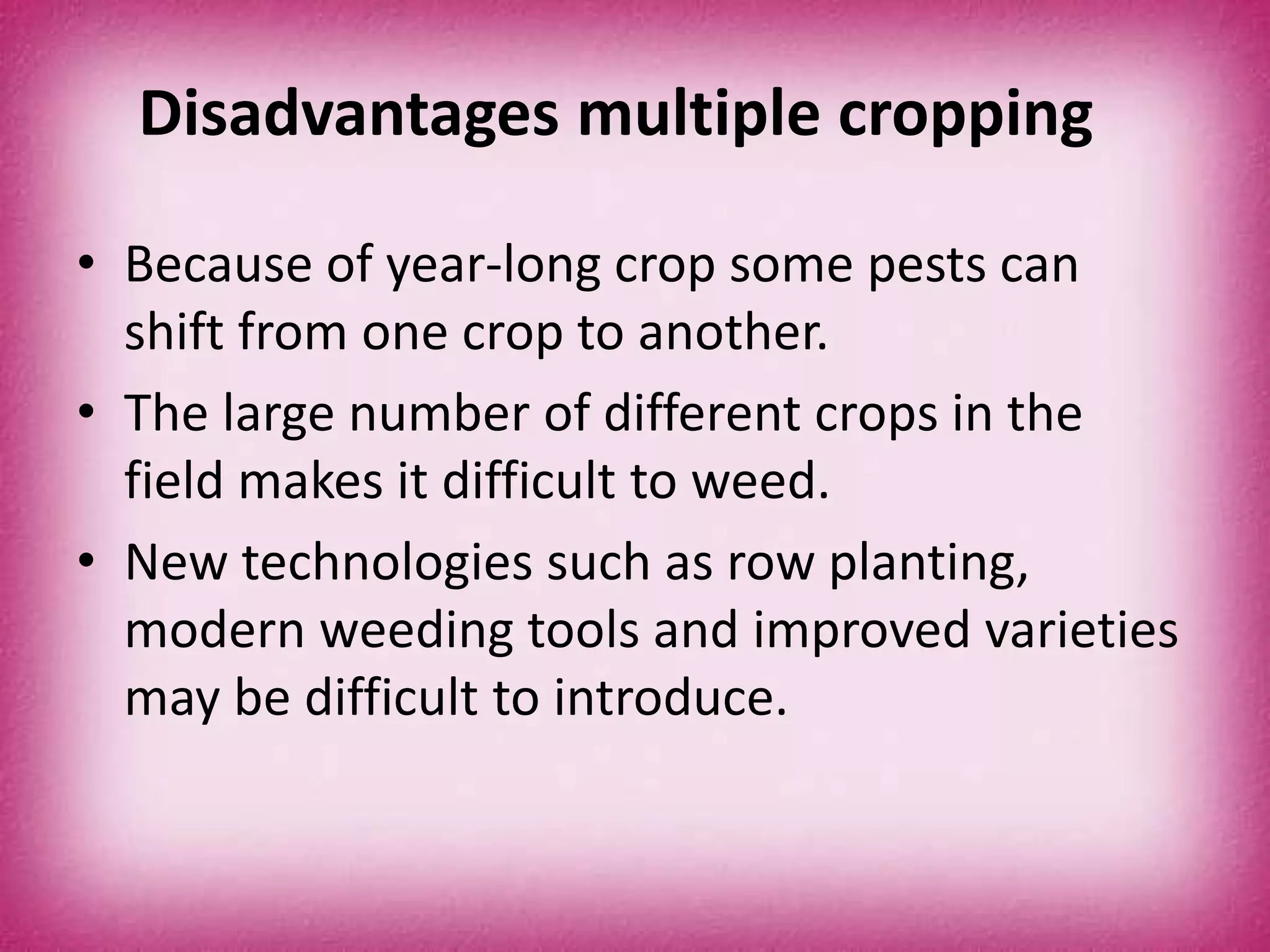 Multiple cropping systems | PPTX