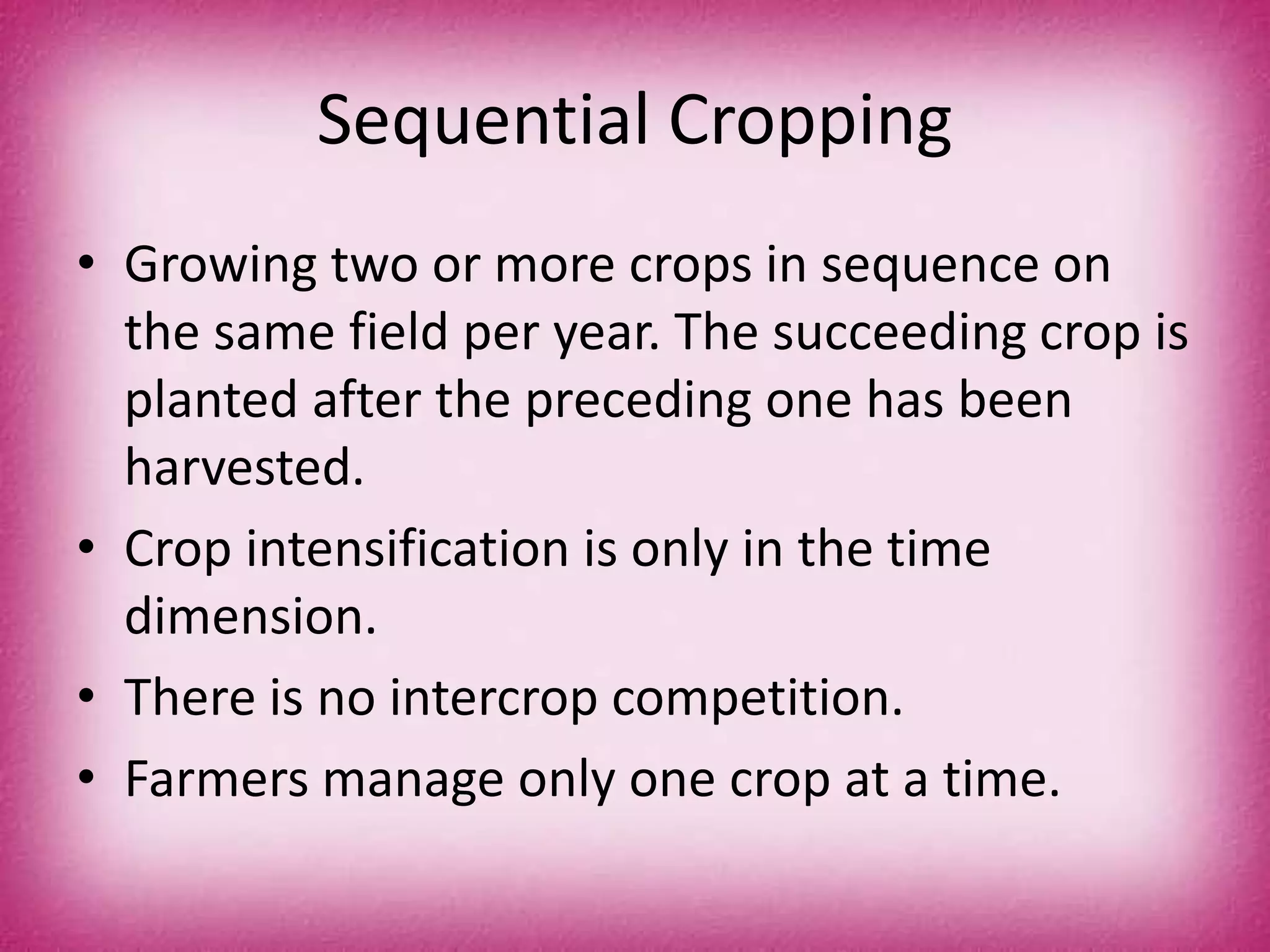 Multiple cropping systems | PPTX