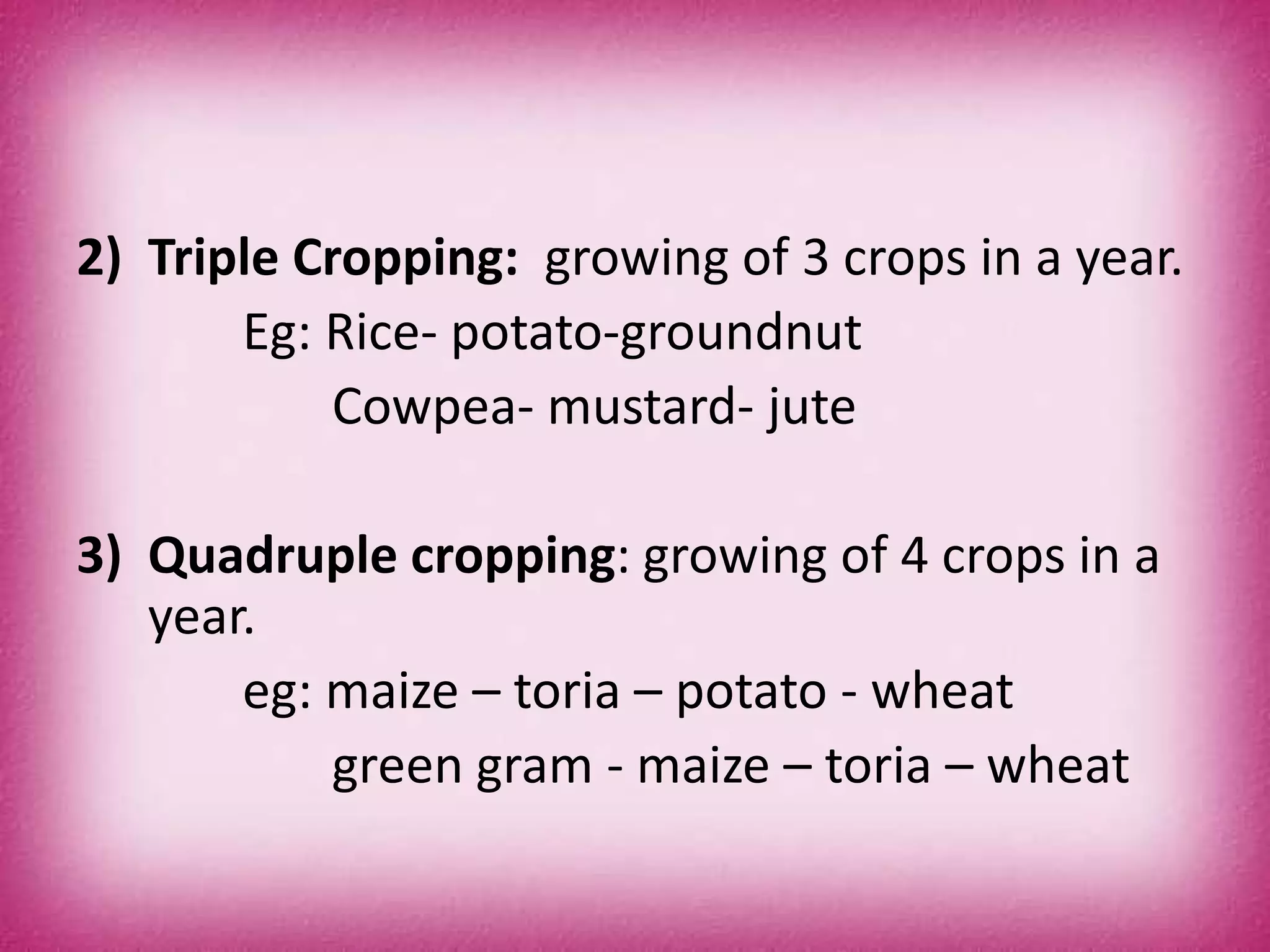 Multiple cropping systems | PPTX