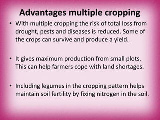 Multiple cropping systems | PPTX