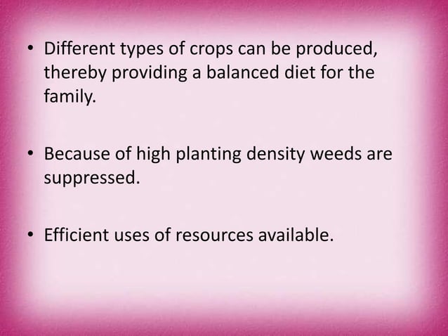 Multiple cropping systems | PPTX | Agriculture | Industries