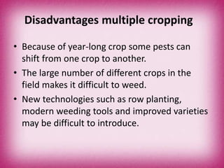 Multiple cropping systems | PPTX