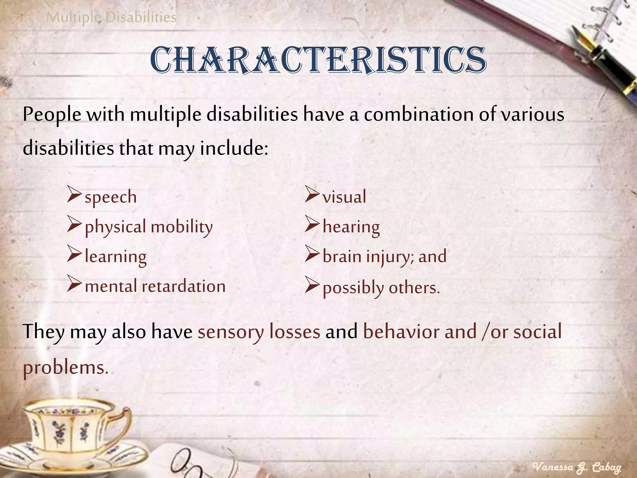 Multiple disabilities | PPTX