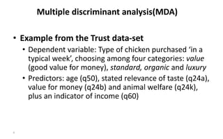 Multiple discriminant analysis | PPTX | Physics | Science