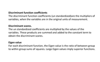 Multiple discriminant analysis | PPTX | Physics | Science