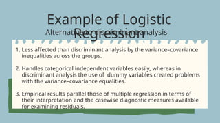 multiple discriminant analysis-logistic regression.pptx | Personal Finance