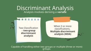 multiple discriminant analysis-logistic regression.pptx | Personal Finance