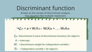 multiple discriminant analysis-logistic regression.pptx | Personal Finance