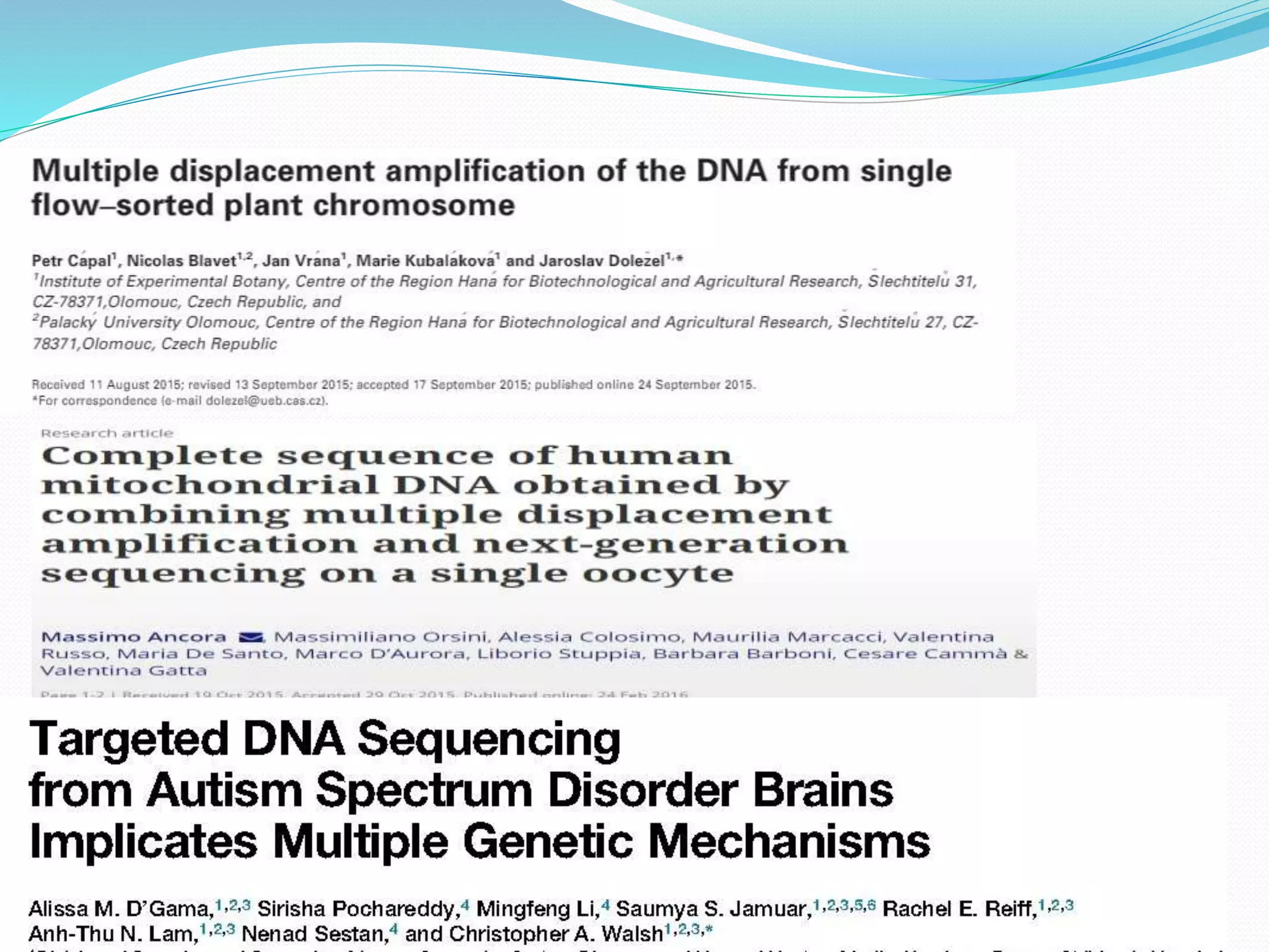 Multiple displacement amplification | PPTX