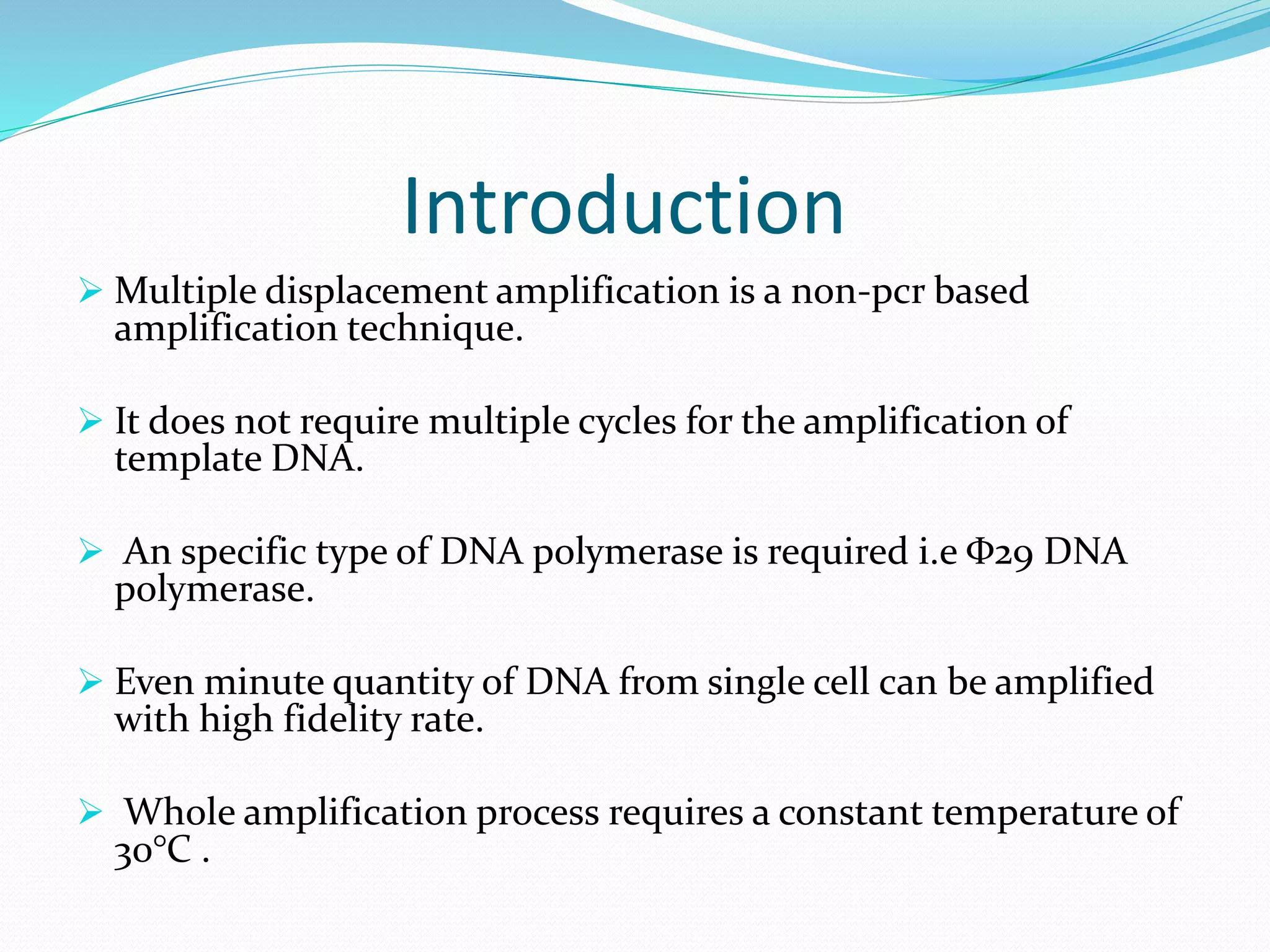 Multiple displacement amplification | PPTX
