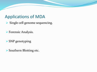 Multiple displacement amplification | PPTX