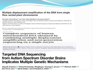 Multiple displacement amplification | PPTX