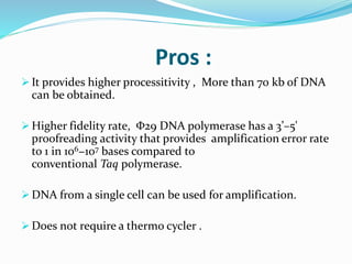 Multiple displacement amplification | PPTX