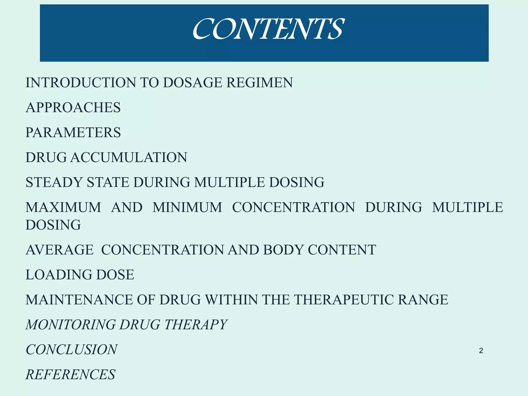 Multiple Dosage Oral Administration/ Dosage Regimen | PPTX