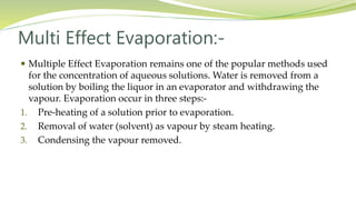 Multiple effect evaporator | PPTX