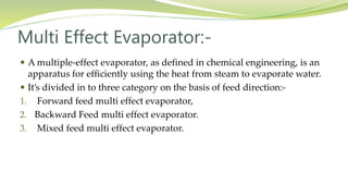 Multiple effect evaporator | PPTX