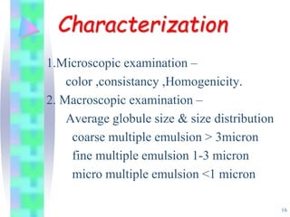 Multiple emulsion | PPTX