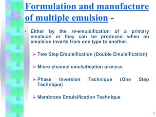 Multiple emulsion | PPTX