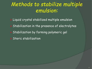 Multiple emulsion | PPT