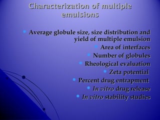 Multiple emulsion | PPT