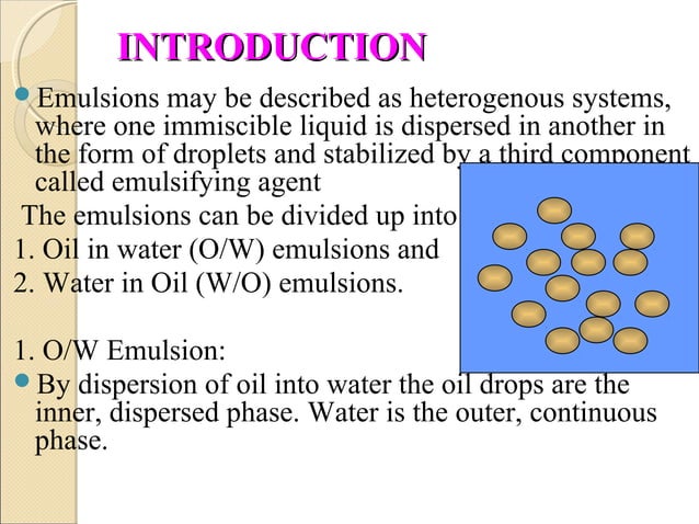 Multiple emulsions | PPT | Chemistry | Science