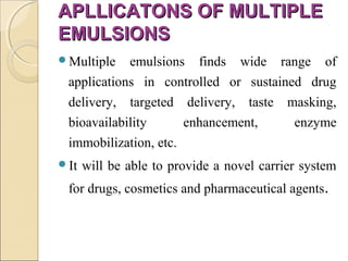 Multiple emulsions | PPT