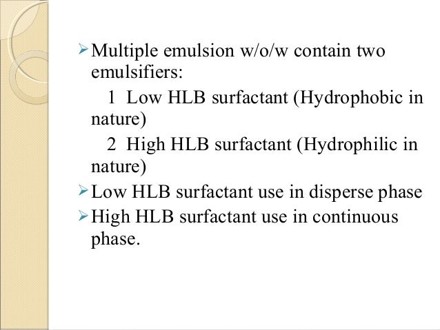 Multiple emulsions