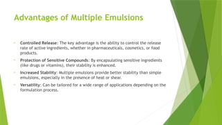 Multiple emulsions- Formulation and applications.pptx