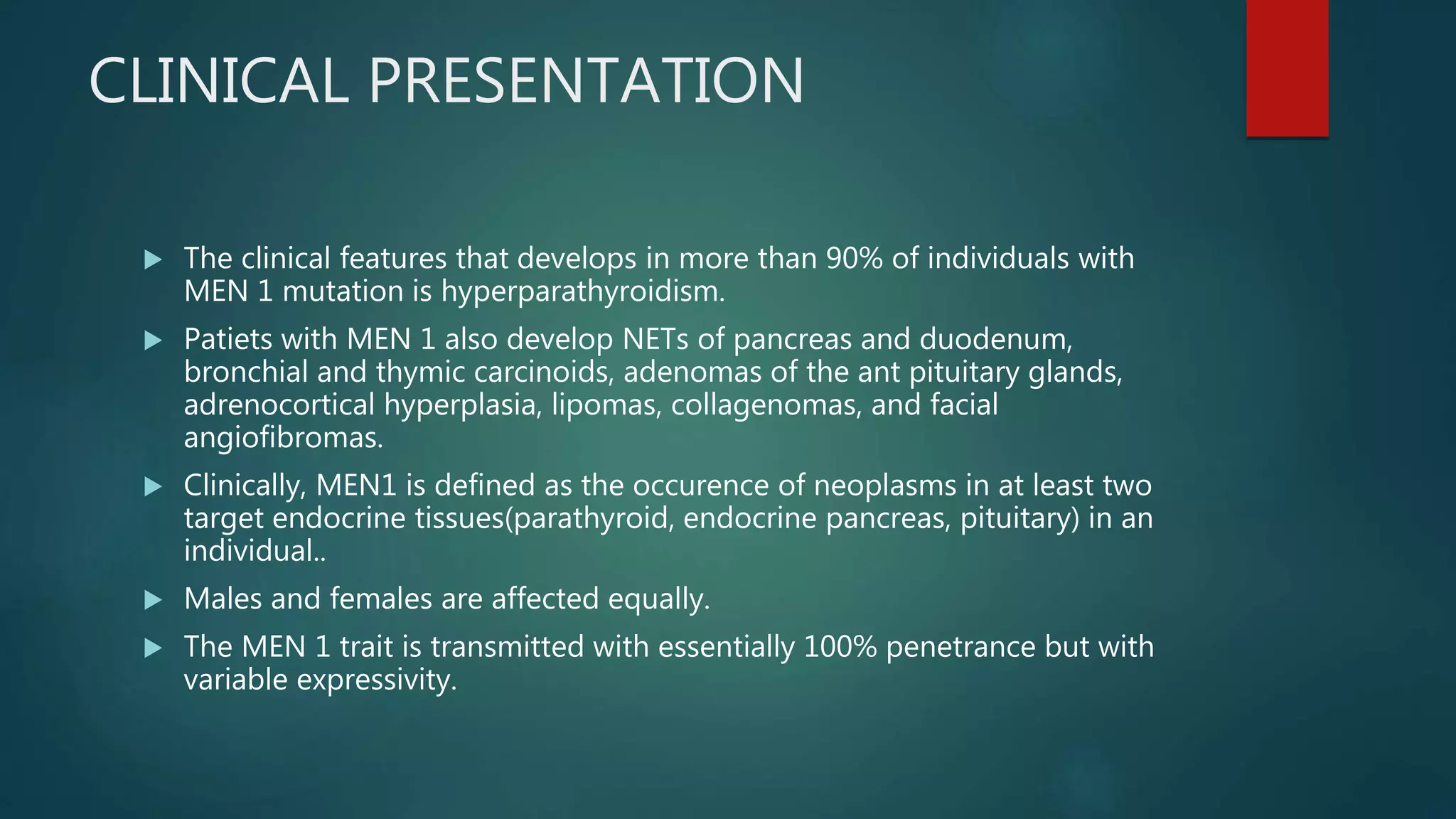 Multiple endocrine neoplasia and neuroendocrine tumour of pancrease | PPTX