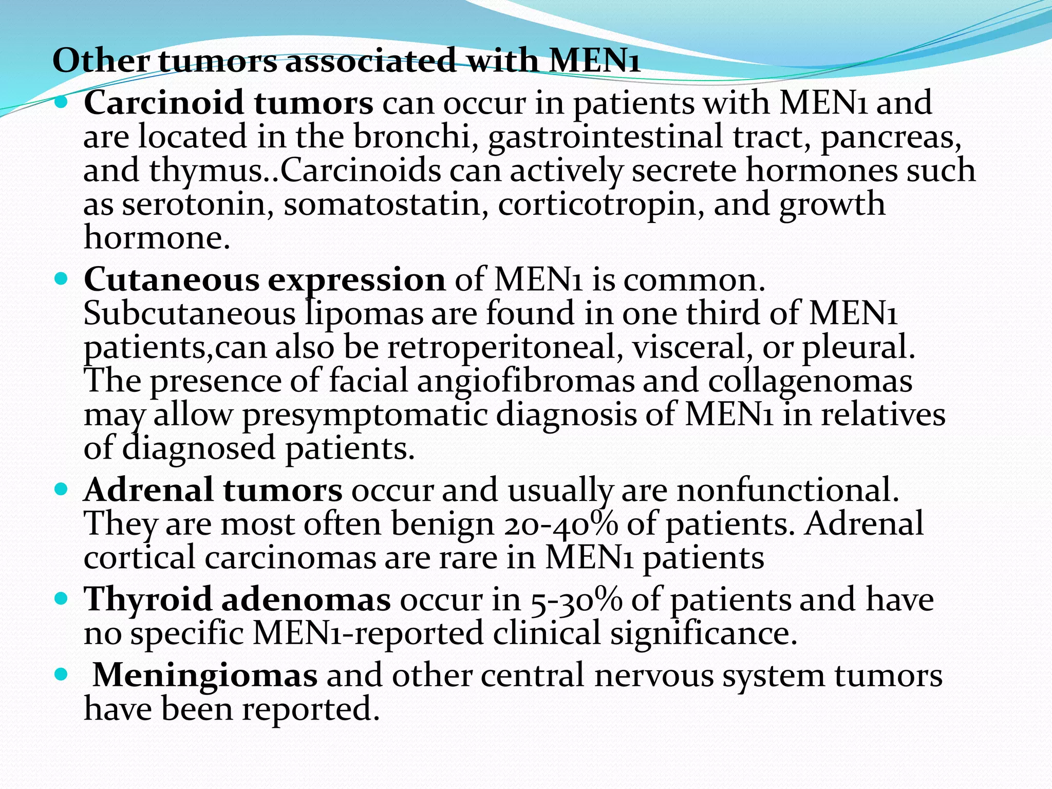 Multiple endocrine neoplasia (men) syndromes | PPTX