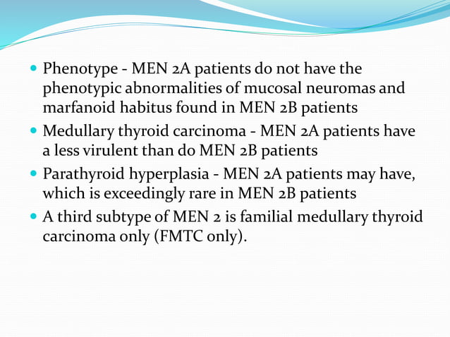 Multiple endocrine neoplasia (men) syndromes | PPTX | Endocrine and ...