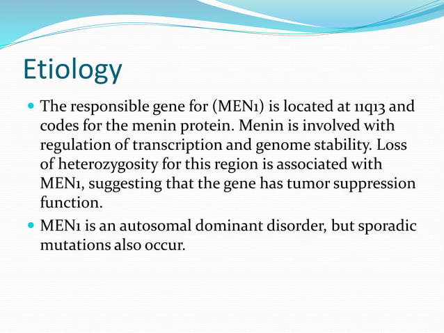 Multiple endocrine neoplasia (men) syndromes | PPTX | Endocrine and ...