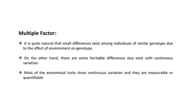 Multiple factor hypothesis | PPTX