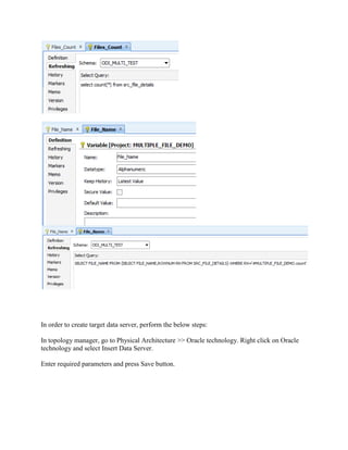 Multiple files single target single interface | DOCX