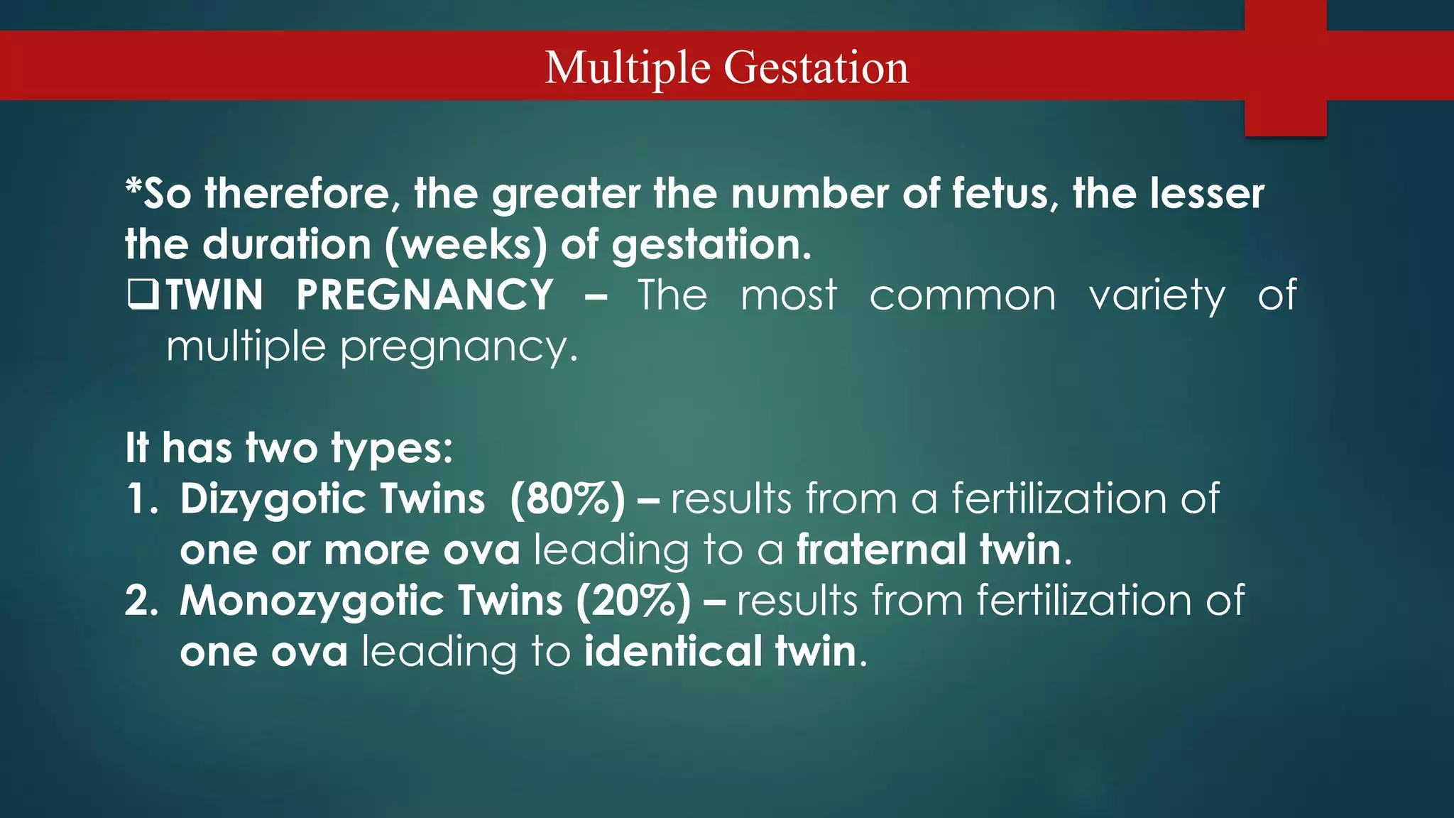Multiple gestation/ TWIN | PDF