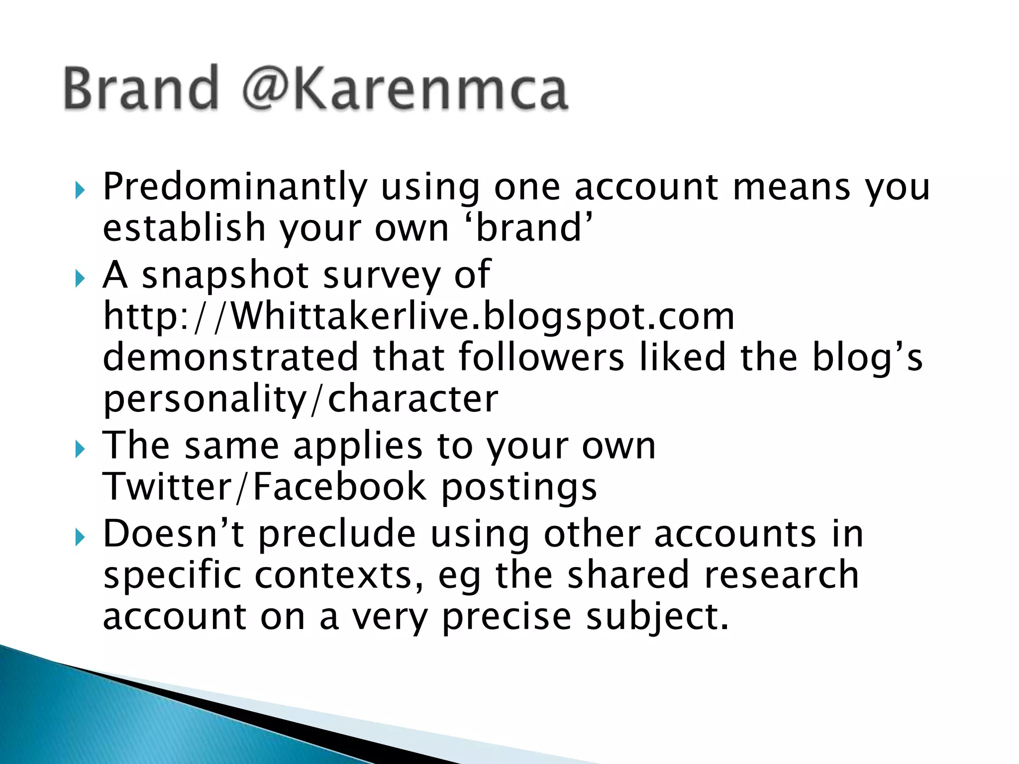 Multiple identities in social media | PPTX