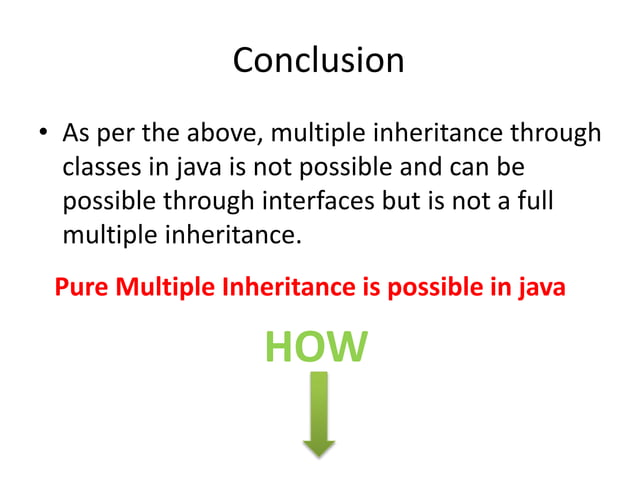 Multiple inheritance possible in Java | PPT