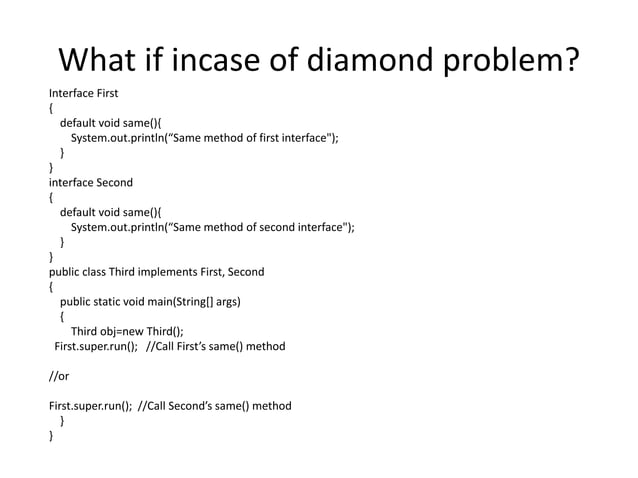 Multiple inheritance possible in Java | PPT
