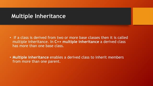 Multiple inheritance | PPT
