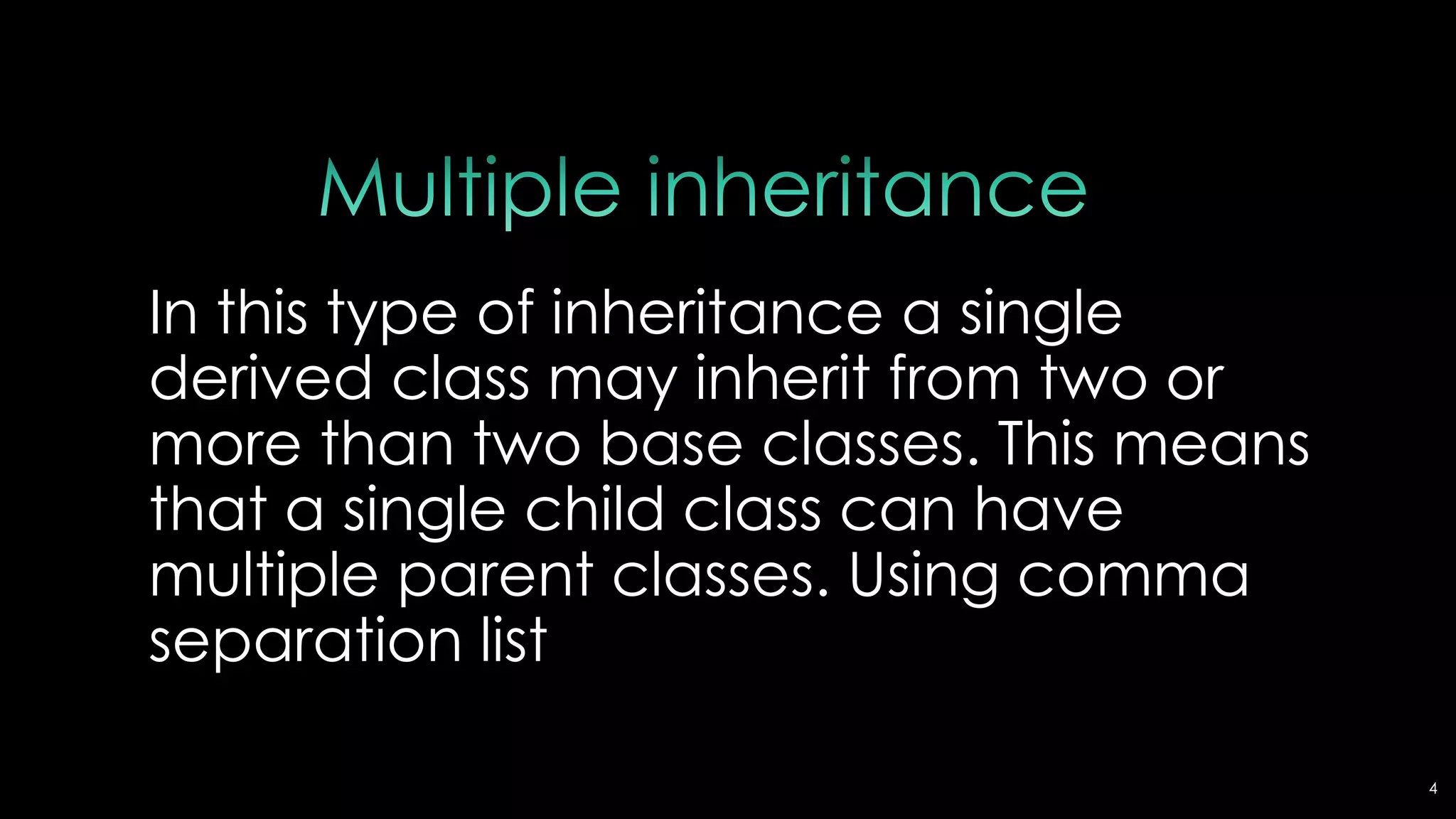 Multiple Inheritance Pptx Programming Languages Computing