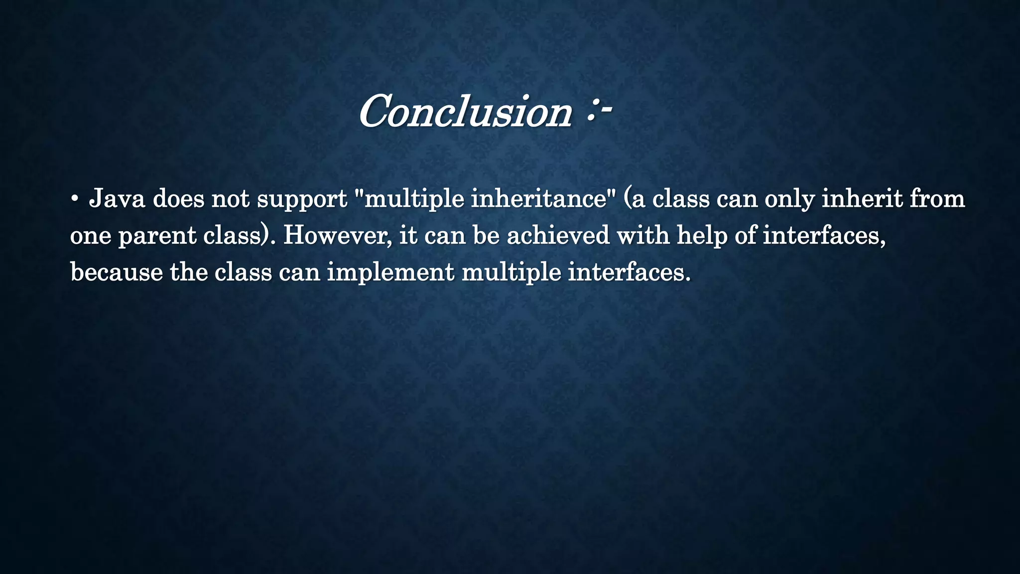 Multiple inheritance in java3 (1).pptx | Programming Languages | Computing Multiple inheritance in java3 (1).pptx | Programming Languages | Computing