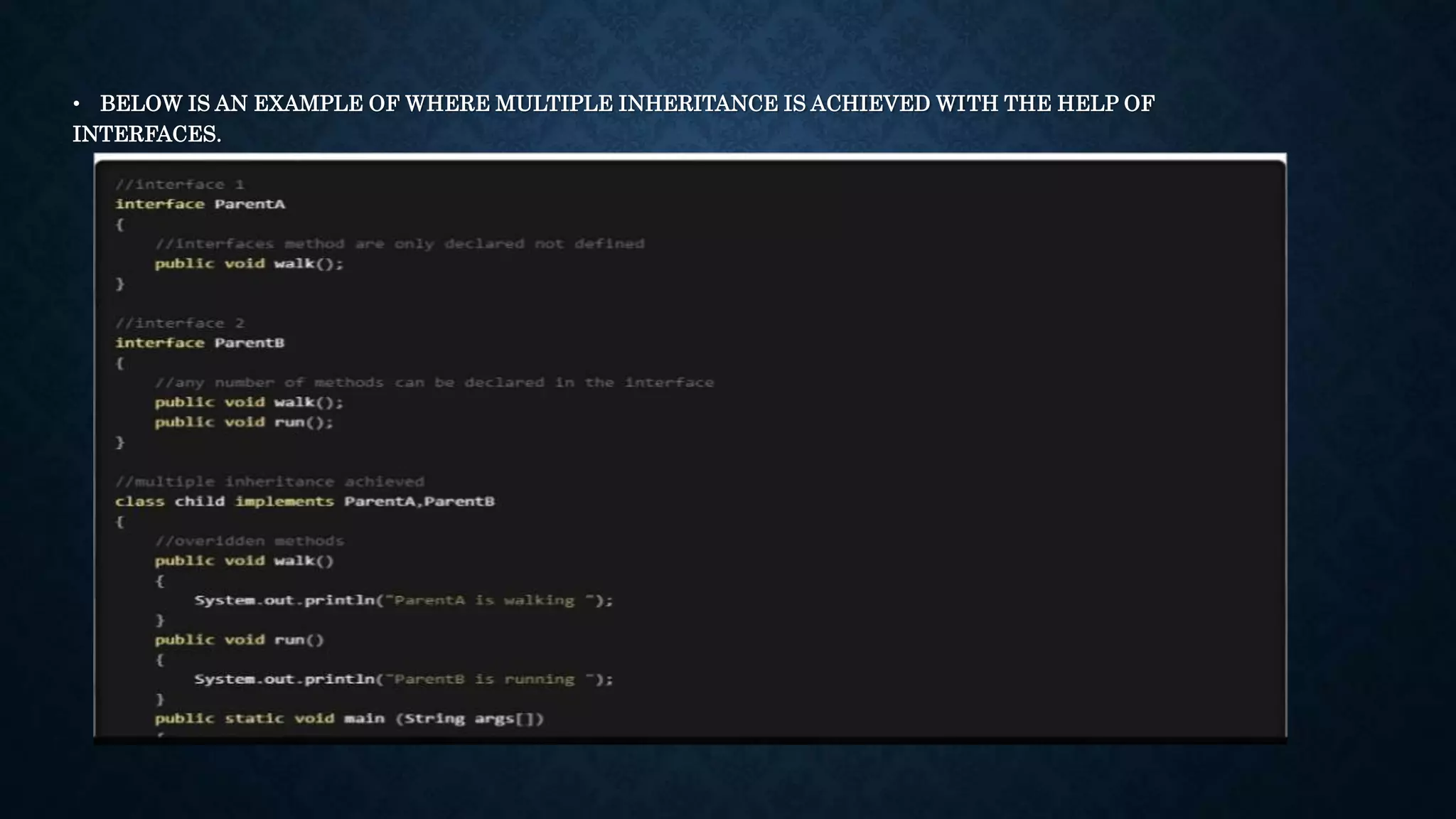 Multiple inheritance in java3 (1).pptx | Programming Languages | Computing Multiple inheritance in java3 (1).pptx | Programming Languages | Computing