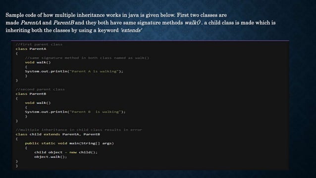 Multiple inheritance in java3 (1).pptx | Programming Languages | Computing Multiple inheritance in java3 (1).pptx | Programming Languages | Computing