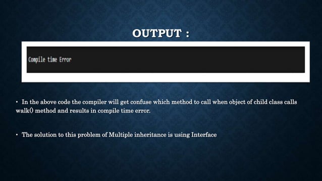 Multiple inheritance in java3 (1).pptx | Programming Languages | Computing Multiple inheritance in java3 (1).pptx | Programming Languages | Computing