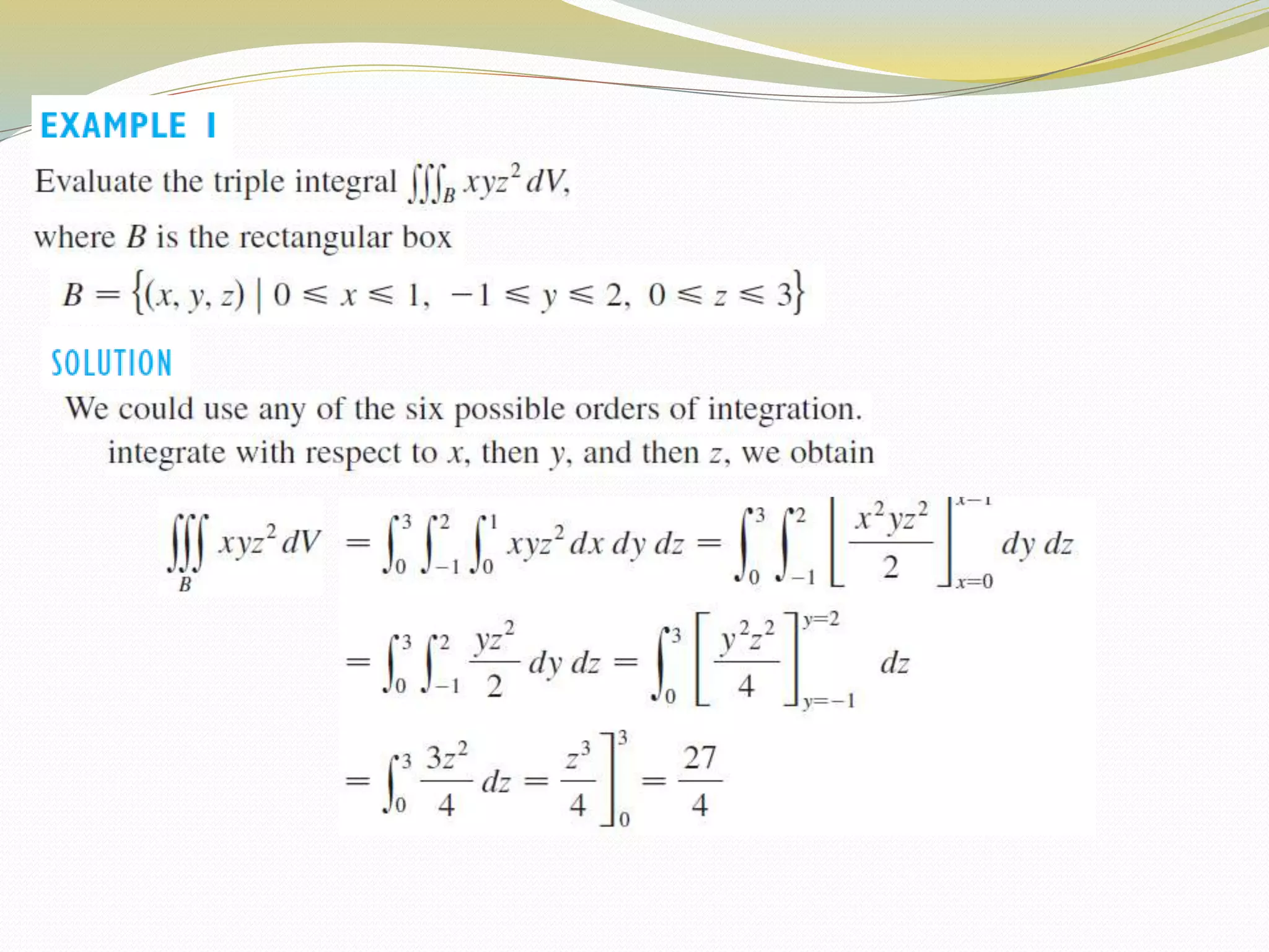 Multiple integral(tripple integral) | PPTX
